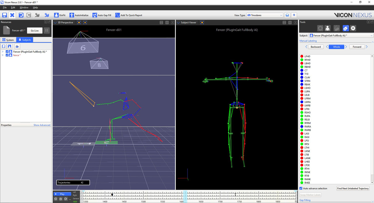 Vicon nexus | آزمایشگاه اختلالات حرکت گروه فیزیوتراپی دانشگاه تربیت مدرس
